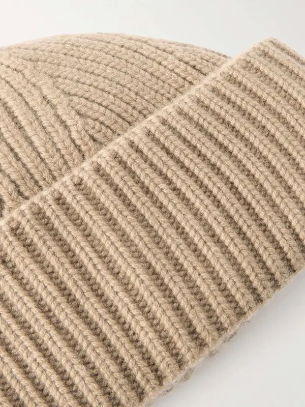 YVES SALOMON Ribbed Wool And Cashmere-blend Beanie