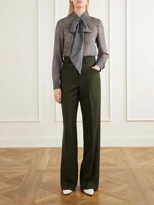 Gabriela Hearst Shildon Printed Silk-satin Blouse