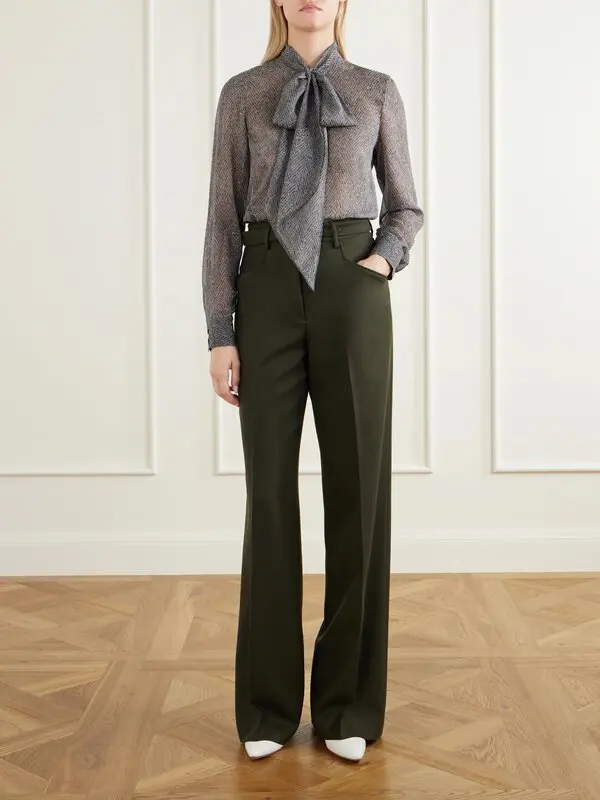 Gabriela Hearst Shildon Printed Silk-satin Blouse