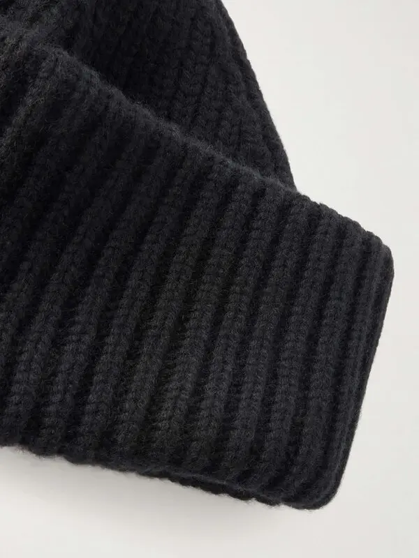 YVES SALOMON Ribbed Wool And Cashmere-blend Beanie