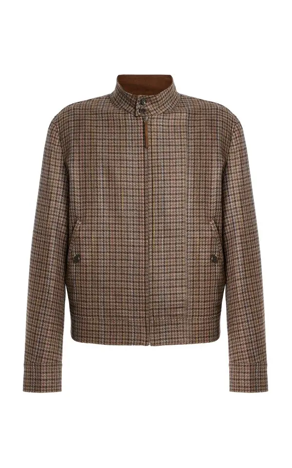 Gabriela Hearst Graham Jacket In Wool Silk Houndstooth
