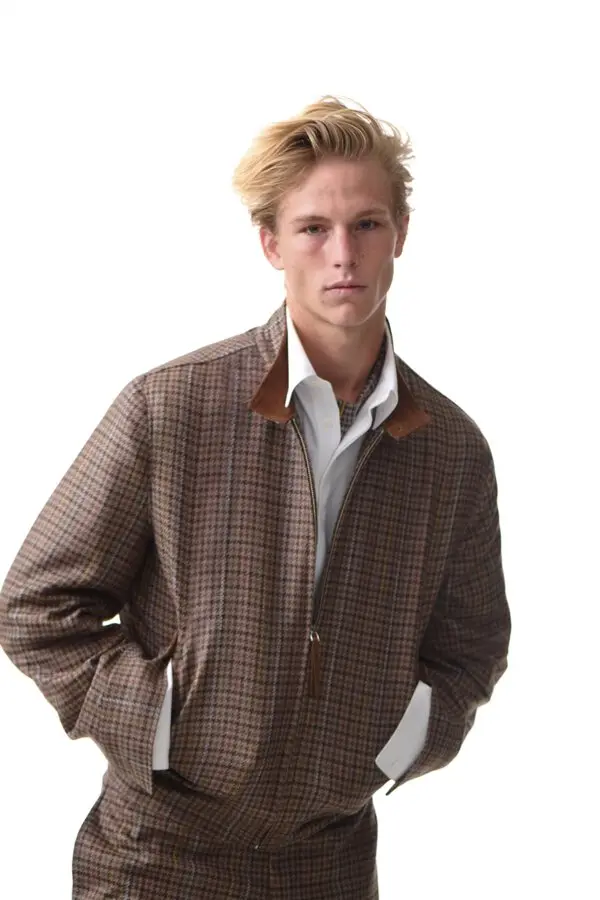 Gabriela Hearst Graham Jacket In Wool Silk Houndstooth