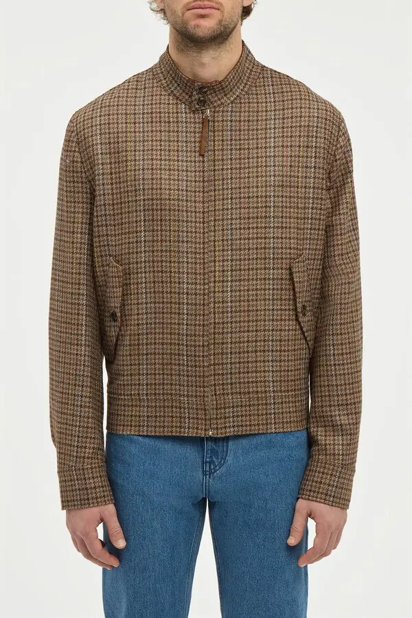 Gabriela Hearst Graham Jacket In Wool Silk Houndstooth