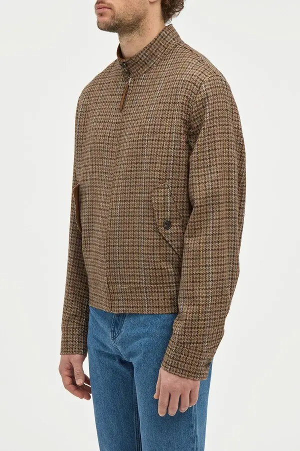 Gabriela Hearst Graham Jacket In Wool Silk Houndstooth