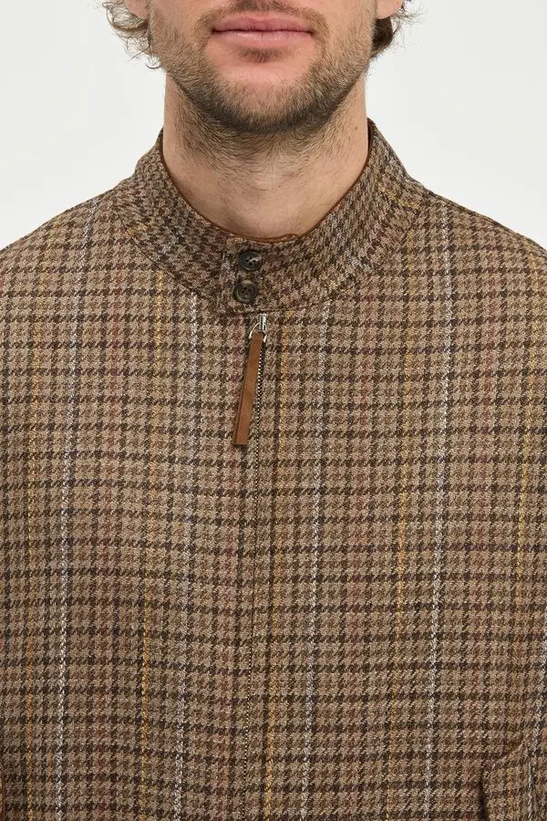 Gabriela Hearst Graham Jacket In Wool Silk Houndstooth