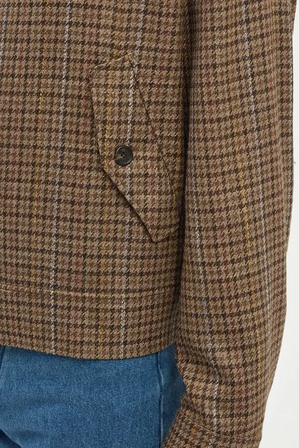 Gabriela Hearst Graham Jacket In Wool Silk Houndstooth