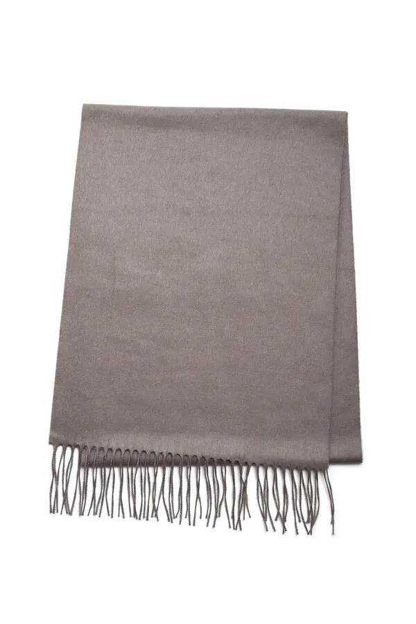 Gabriela Hearst Blaine Fringe Scarf In Brushed Silk Cashmere M - Walnut