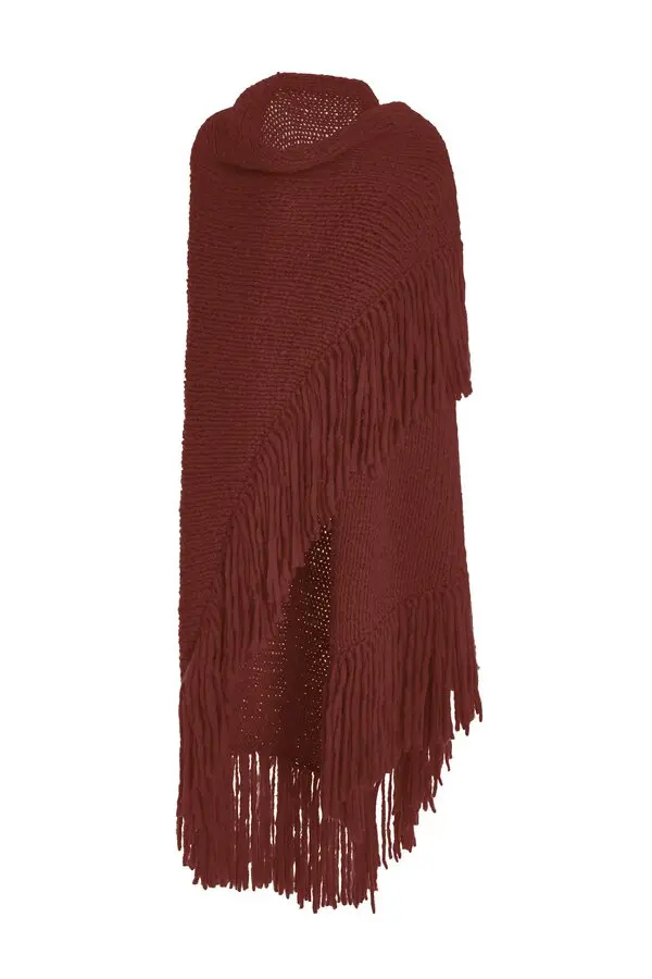 Gabriela Hearst Lauren Knit Wrap In Welfat Cashmere M - Burnt Sienna