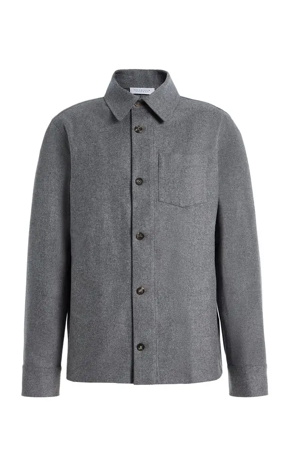 Gabriela Hearst Drew Overshirt In Wool Cashmere Flannel
