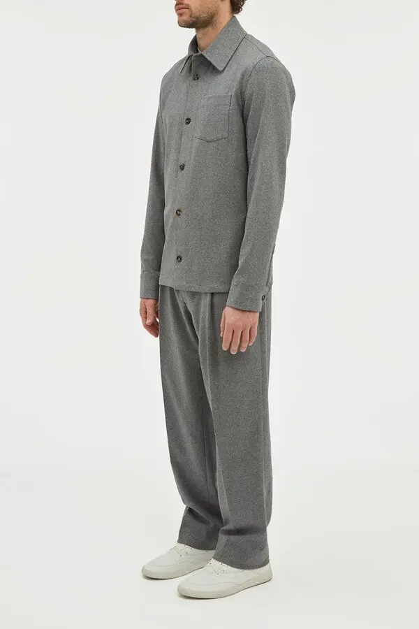 Gabriela Hearst Drew Overshirt In Wool Cashmere Flannel