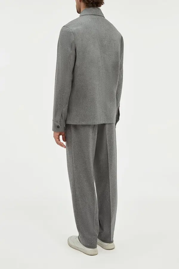 Gabriela Hearst Drew Overshirt In Wool Cashmere Flannel