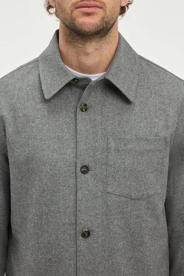 Gabriela Hearst Drew Overshirt In Wool Cashmere Flannel