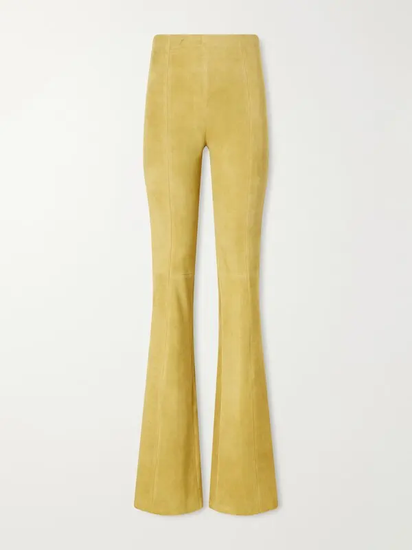 Stouls Gégé Suede Flared Pants - Yellow