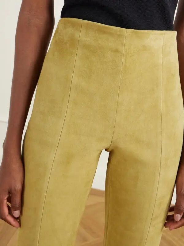 Stouls Gégé Suede Flared Pants - Yellow