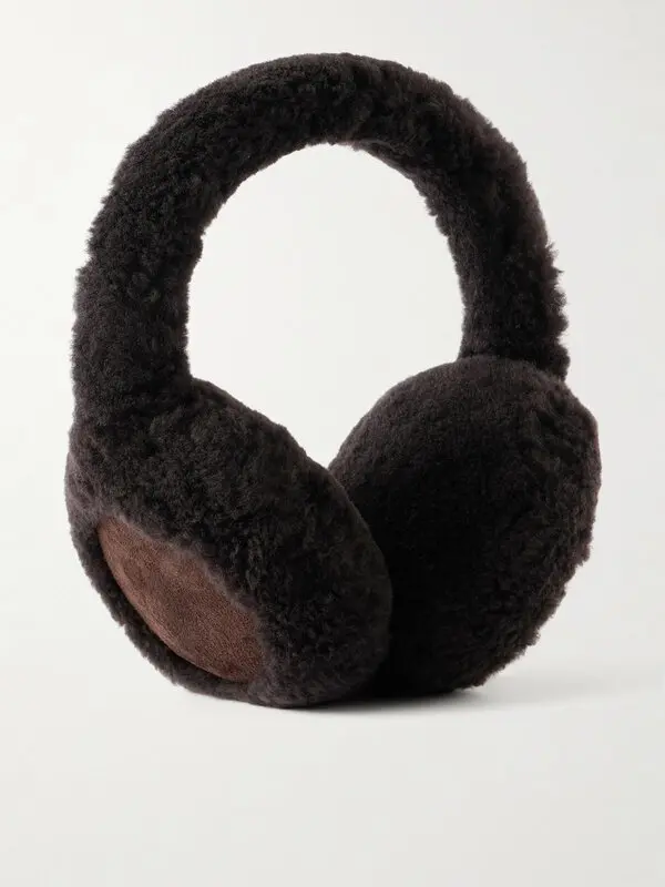 YVES SALOMON Shearling Earmuffs - Brown