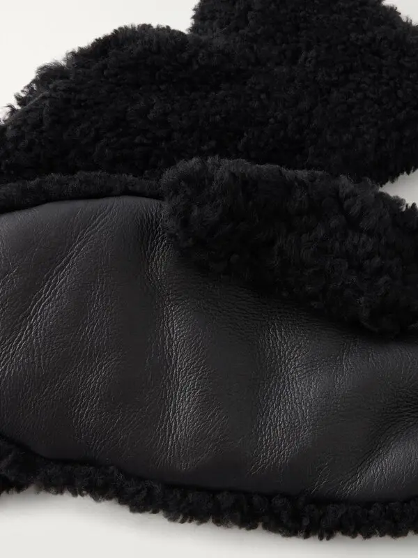 YVES SALOMON Shearling And Leather Mittens