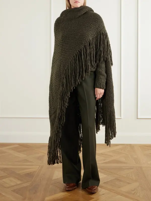 Gabriela Hearst Lauren Fringed Cashmere Wrap