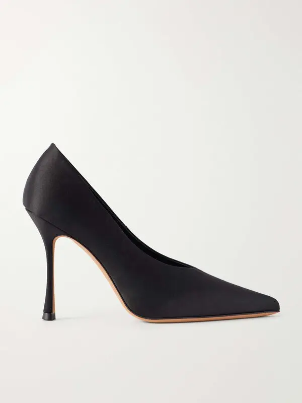 JUDE Kiss 105 Satin Pumps - Black