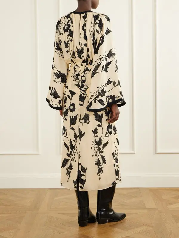 Johanna Ortiz Floral-print Silk-georgette Maxi Dress