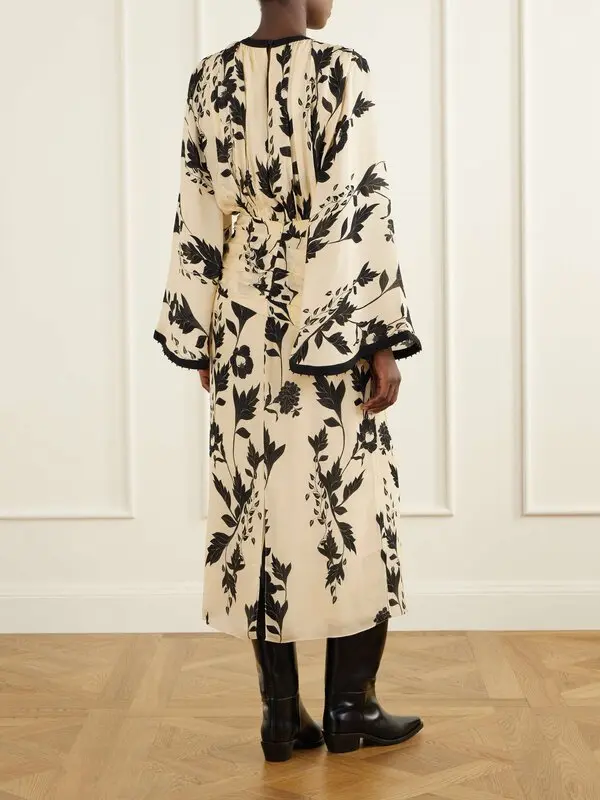 Johanna Ortiz Floral-print Silk-georgette Maxi Dress