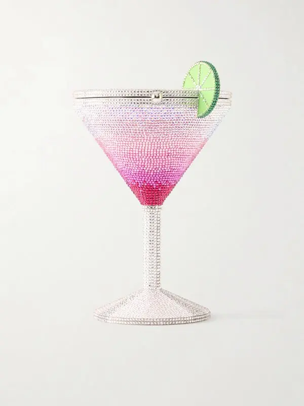 Judith Leiber Cosmopolitan Crystal-embellished Clutch - Pink