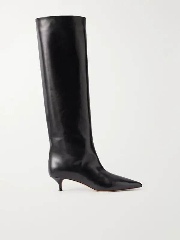 Le Monde Beryl Leather Knee-high Boots - Black