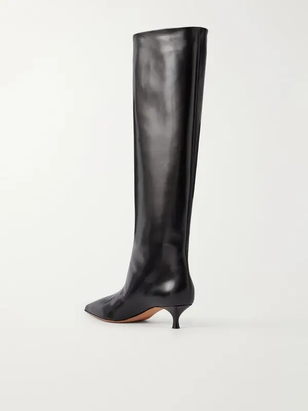 Le Monde Beryl Leather Knee-high Boots - Black