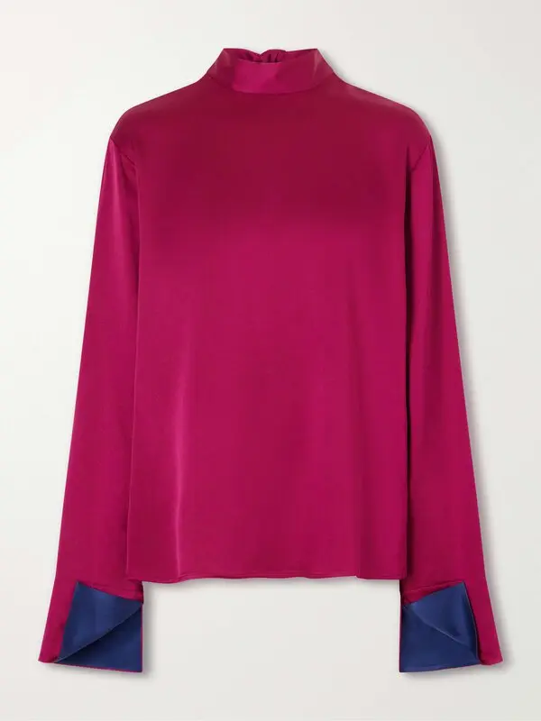 Stella McCartney Tie-detailed Satin Blouse