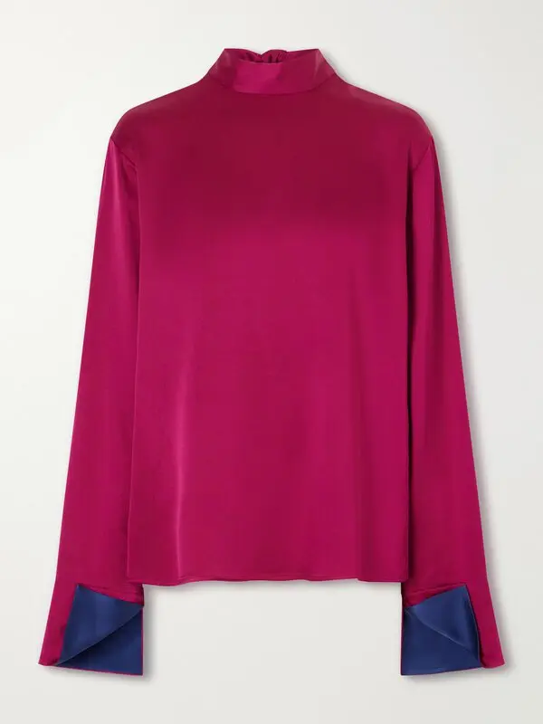 Stella McCartney Tie-detailed Satin Blouse