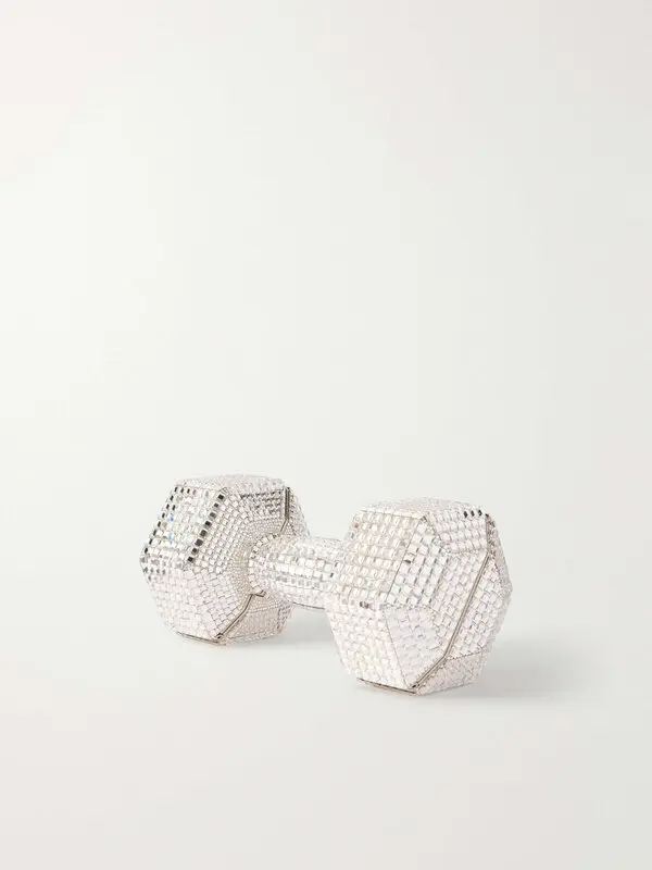 Judith Leiber Disco Crystal-embellished -tone Clutch