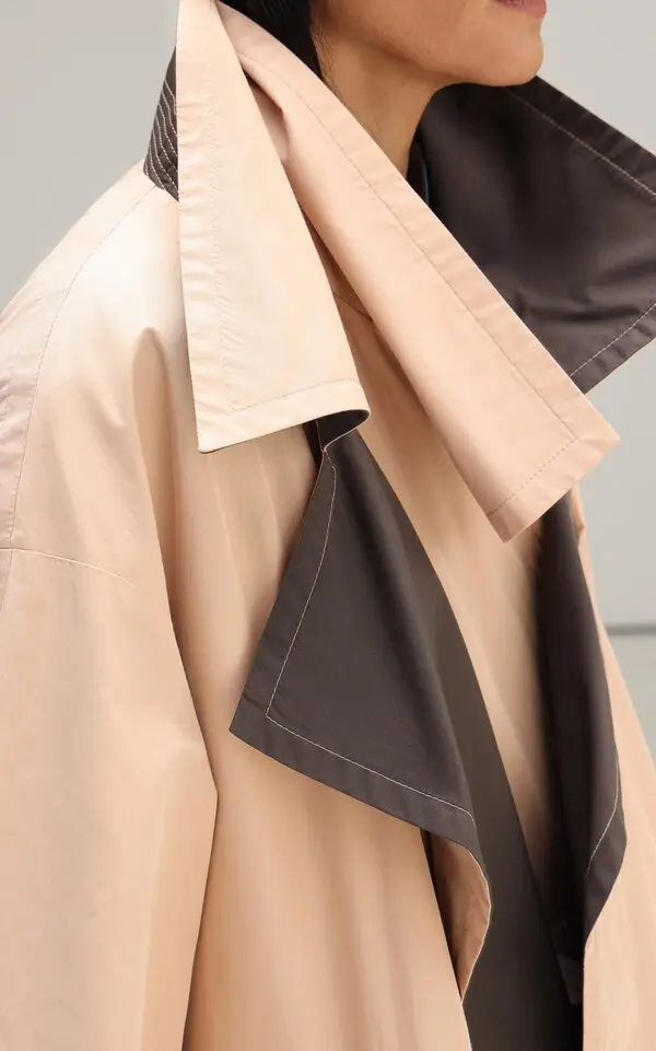 DI STAVNITSER Double Cotton-blend Trench Coat - Pink