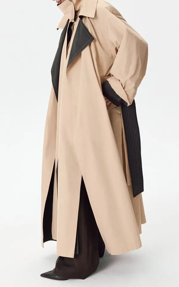 DI STAVNITSER Double Cotton-blend Trench Coat - Pink