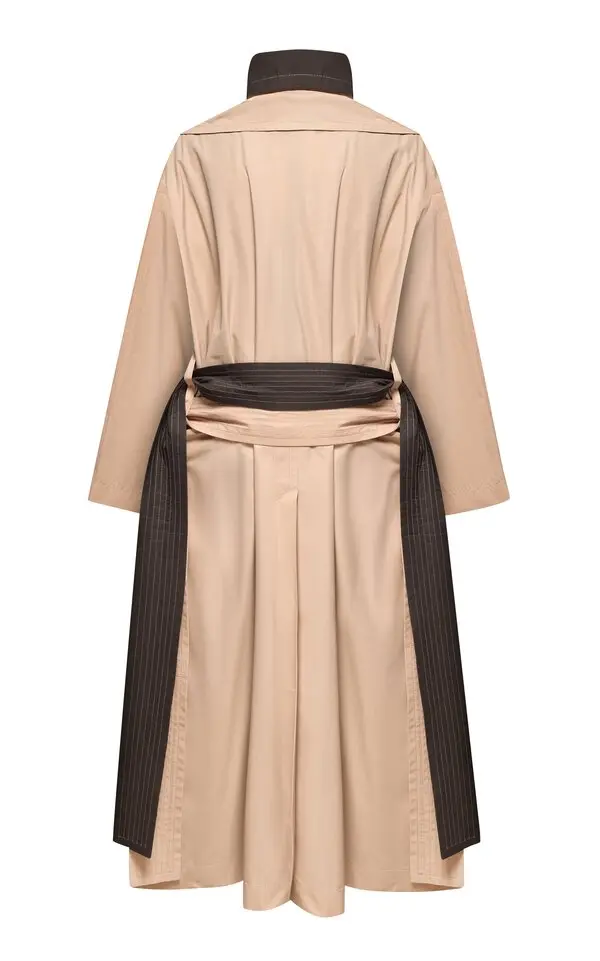 DI STAVNITSER Double Cotton-blend Trench Coat - Pink