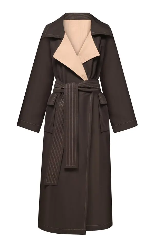 DI STAVNITSER Double Cotton-blend Trench Coat - Pink