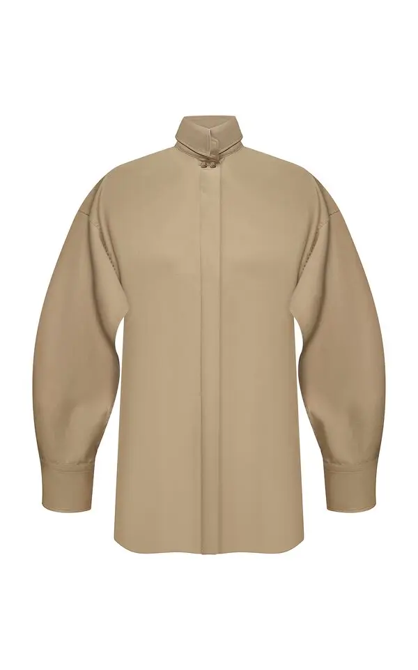 DI STAVNITSER Milena Cotton-blend Shirt - Neutral
