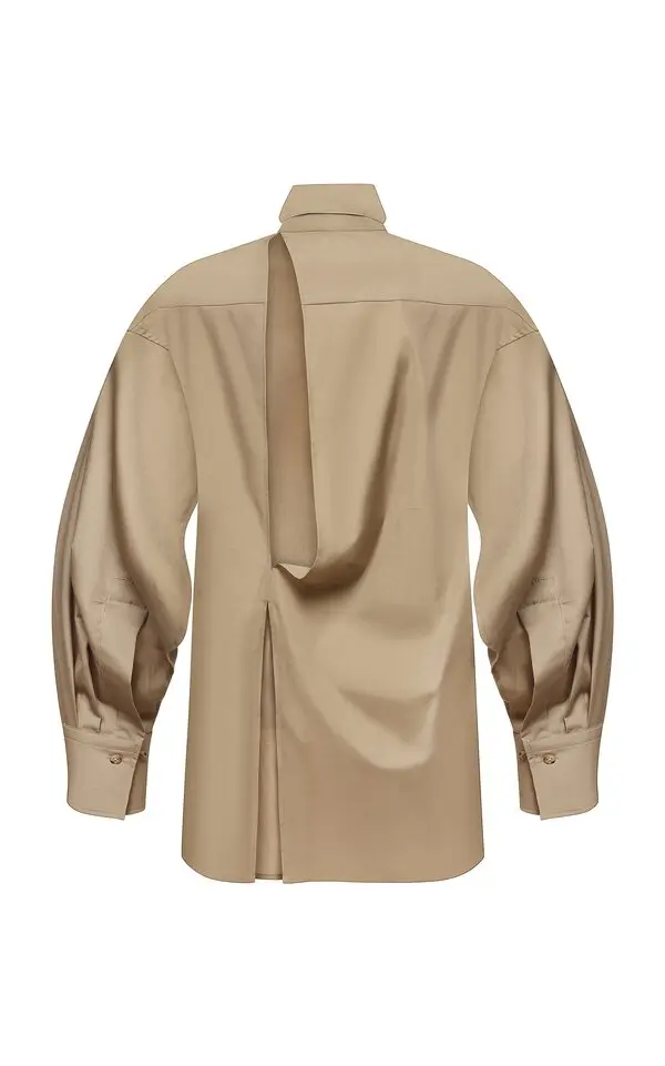 DI STAVNITSER Milena Cotton-blend Shirt - Neutral