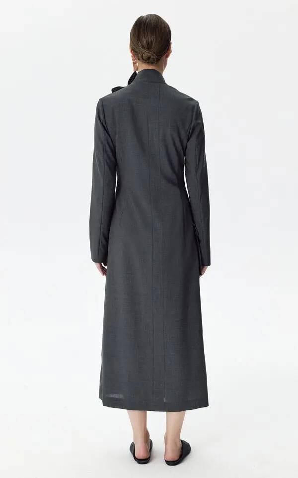 DI STAVNITSER Safari Wool Midi Dress
