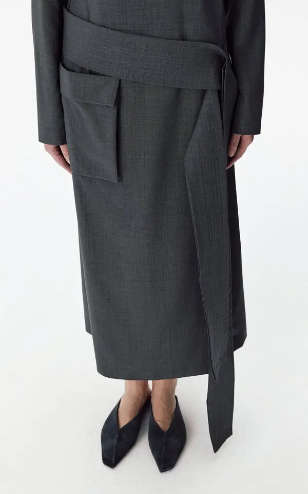 DI STAVNITSER Safari Wool Midi Dress