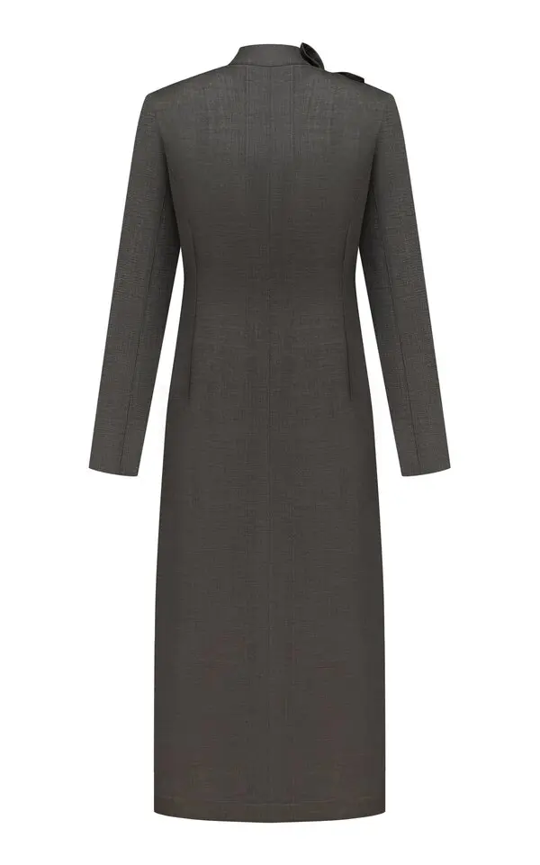 DI STAVNITSER Safari Wool Midi Dress