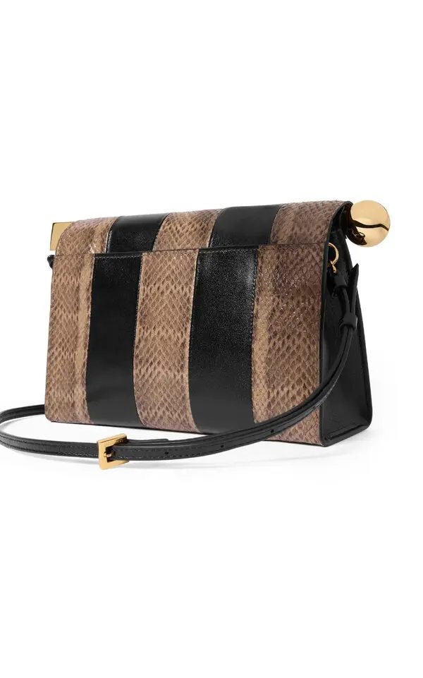 Jacquemus Le Sac Rond Carré Mixed-leather Clutch