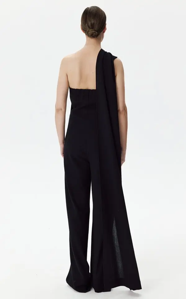 DI STAVNITSER Asymmetry Wool Jumpsuit