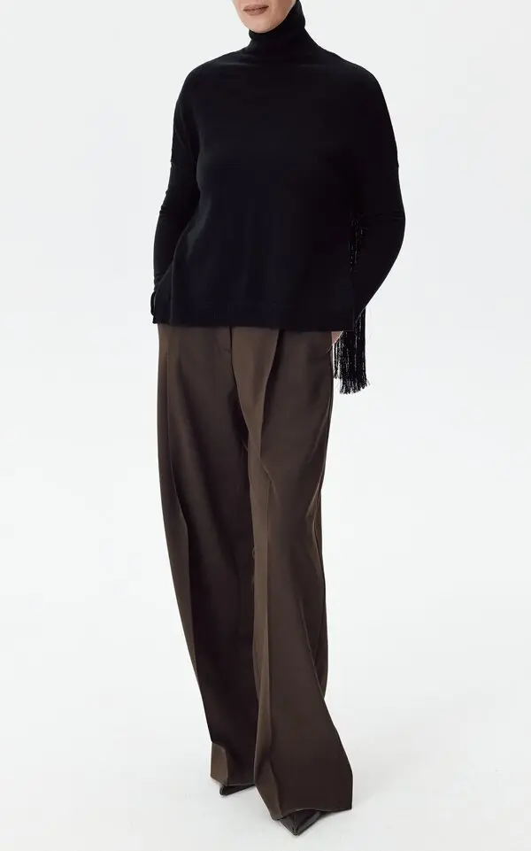 DI STAVNITSER Fringe Cashmere-wool Top