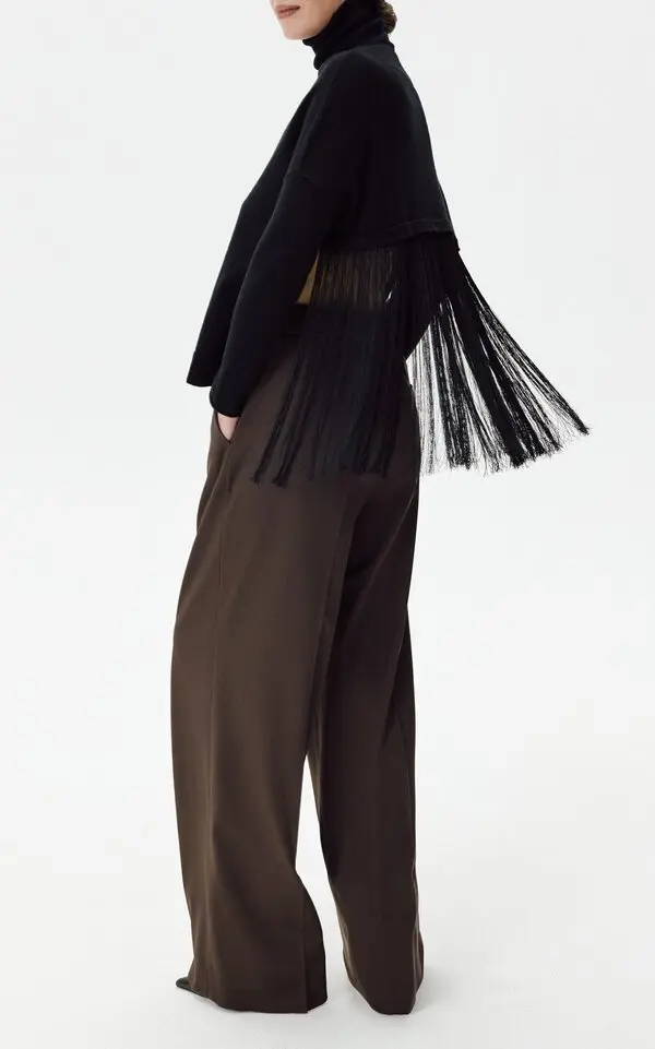 DI STAVNITSER Fringe Cashmere-wool Top