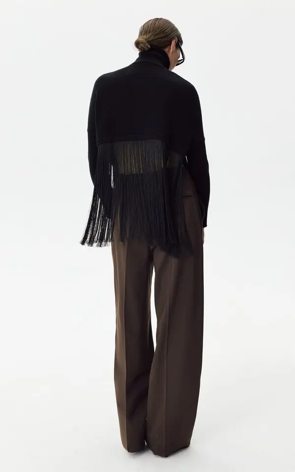 DI STAVNITSER Fringe Cashmere-wool Top