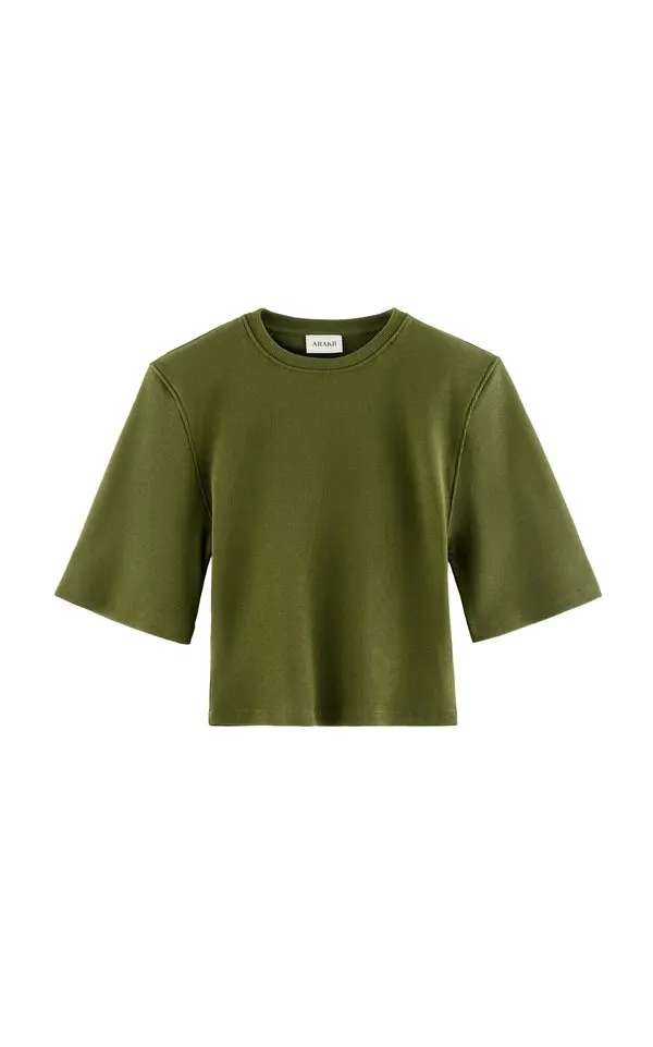 Arakii Structured Shoulder Cotton T-shirt