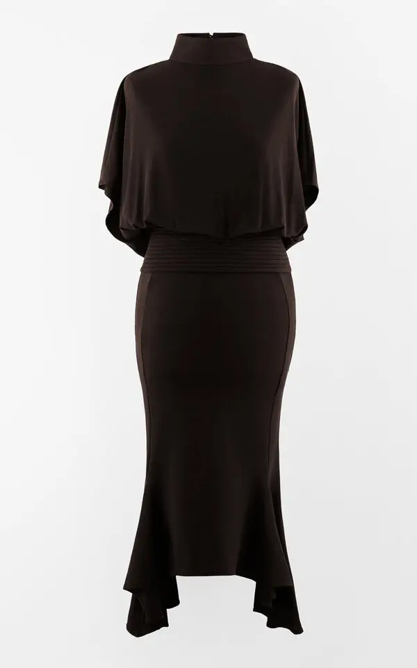 Arakii Jersey Mist Midi Dress - Brown