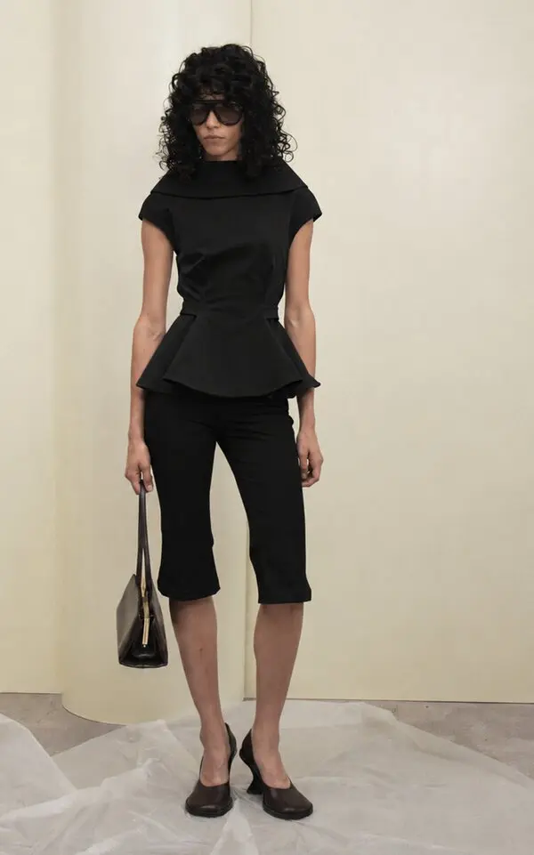 Arakii Peplum Boat Neck Top