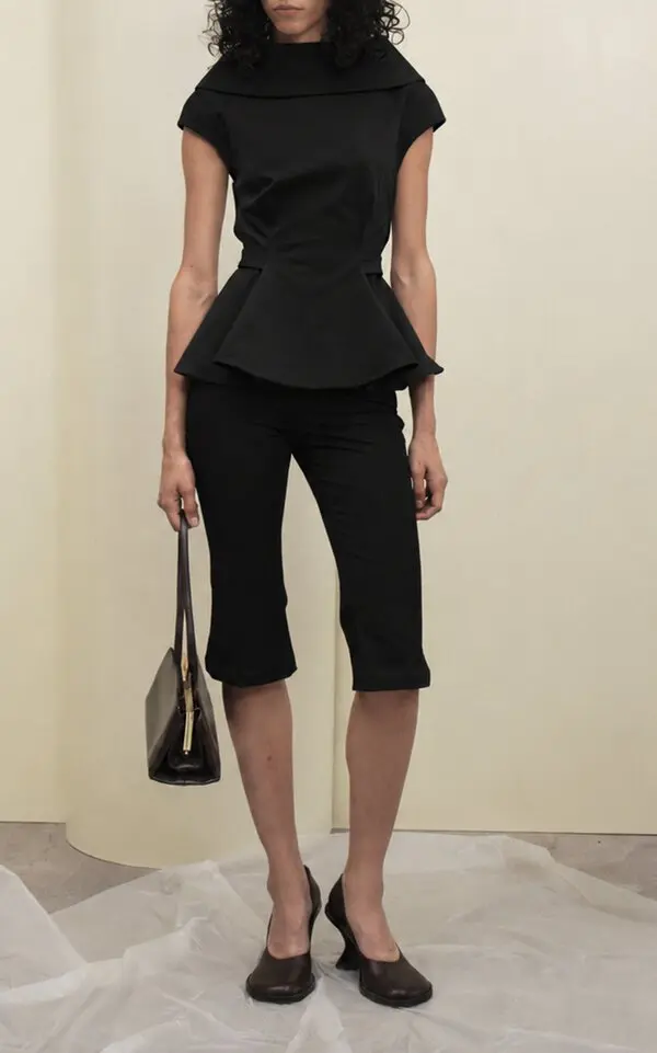 Arakii Peplum Boat Neck Top