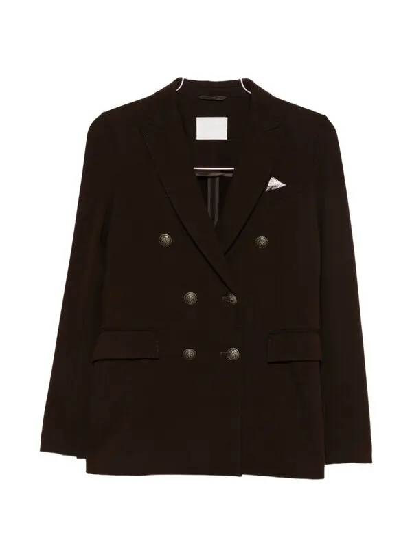 CIRCOLO 1901 Cotton Double-breasted Jacket - Brown
