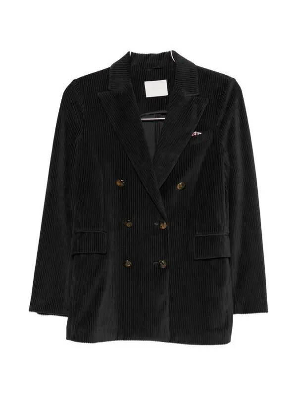 CIRCOLO 1901 Cotton Double-breasted Jacket - Blue